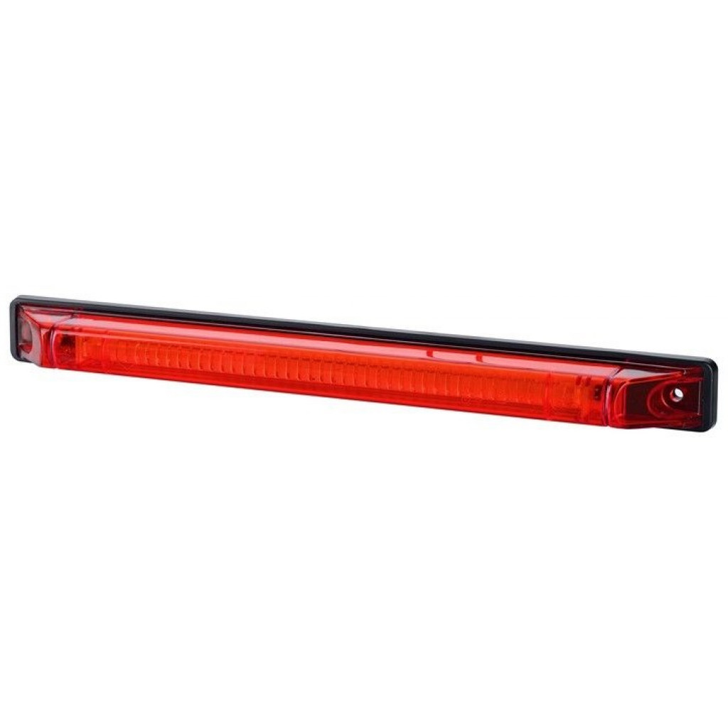 Rødt markeringslys, 255x24x27mm 12 24V - Kamled AS Nettbutikk